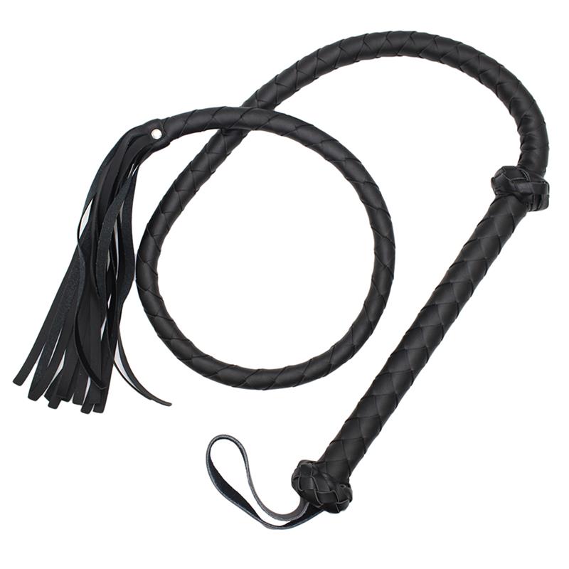 LATETOBED BDSM LINE BLACK DOUBLE BRAIDED WHIP 150cm - Δωρεάν μεταφορικά ...